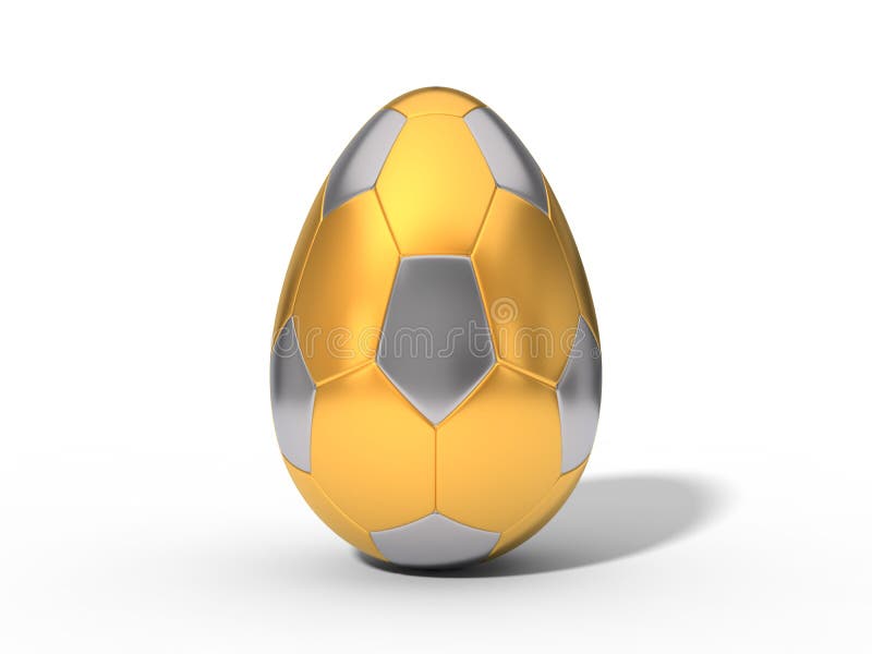Easter Egg Shaped Metallic Soccer Ball. Stock Illustration ...