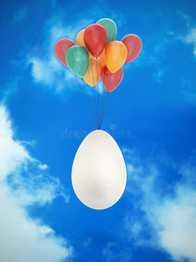 Easter egg on the sky stock image. Image of background - 51344761