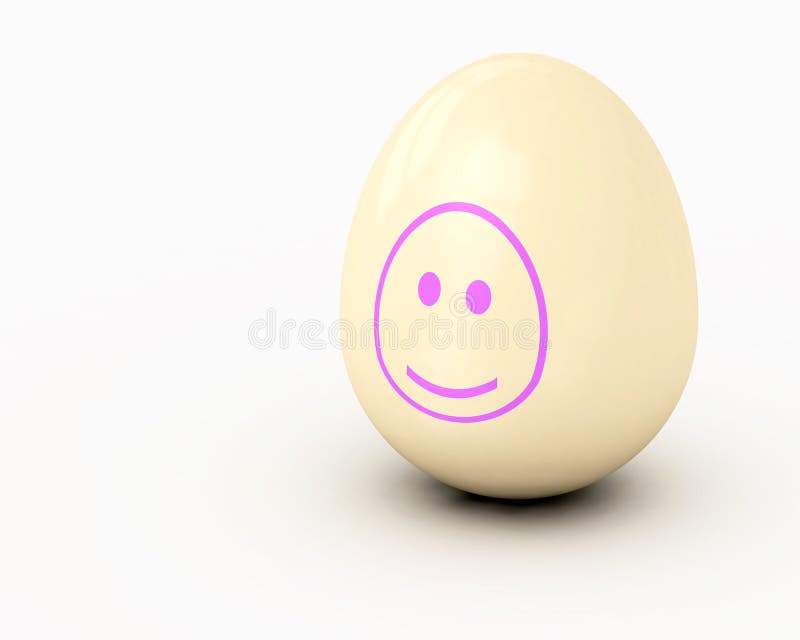 Easter Egg with Smiling Face Stock Image - Image of emotion, funny ...