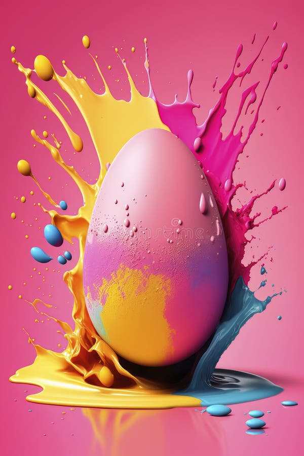 Easter Egg Splash of Colors. Stock Image - Image of abstract, happy ...