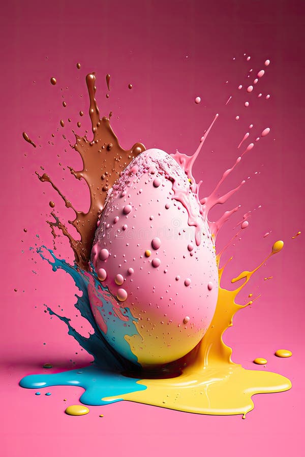 Easter Egg Splash of Colors. Stock Illustration - Illustration of ...