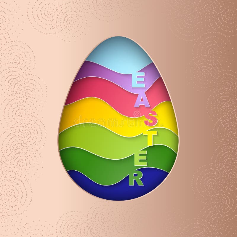 Easter Egg with Strips Pattern Texture Stock Vector - Illustration of ...