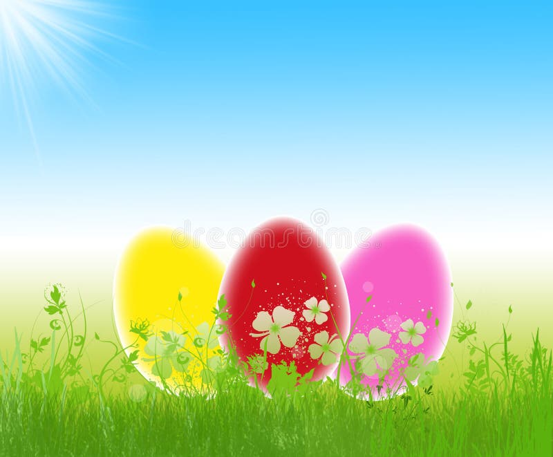 Easter stock illustration. Illustration of lawn, warm - 50459682