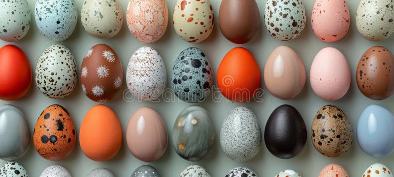 Easter Egg Textured Collage. Flat Lay Design Mockup Showcasing a ...