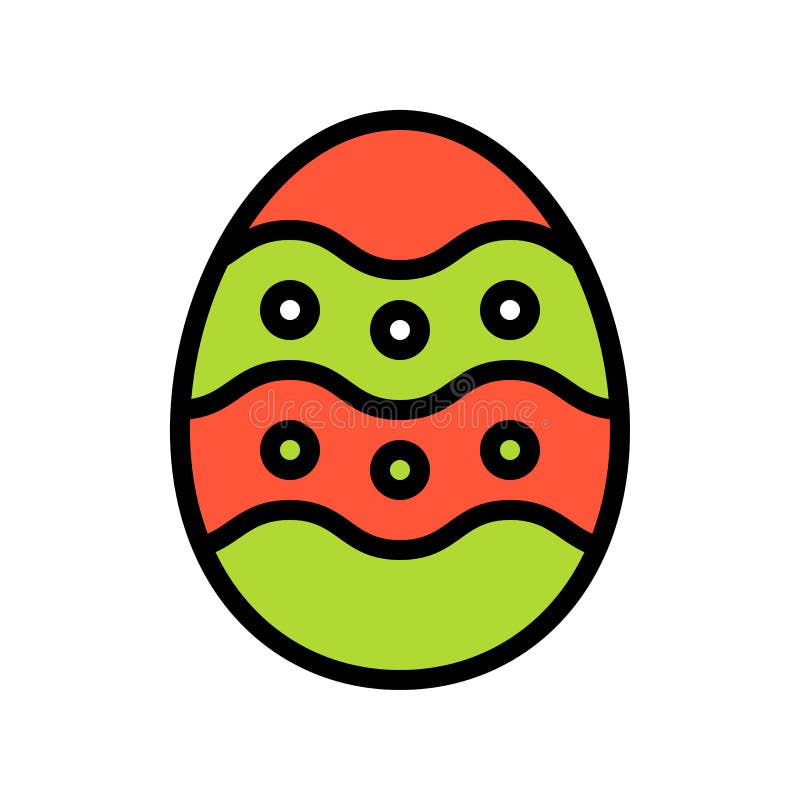 Easter Egg Vector, Spring Season Filled Icon Editable Stroke Stock ...
