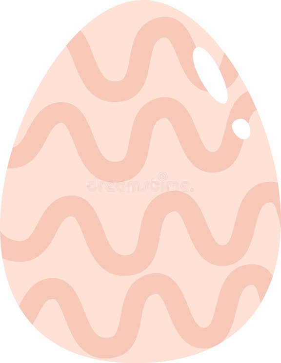Easter Egg with Waves Pattern Stock Vector - Illustration of isolated ...