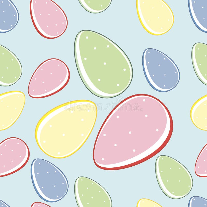 Easter Eggs on a Background - Seamless Texture. Vector Stock Vector ...
