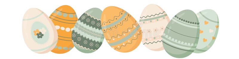 Easter Eggs. Easter Eggs with Beautiful Drawings. Happy Easter.Hand ...