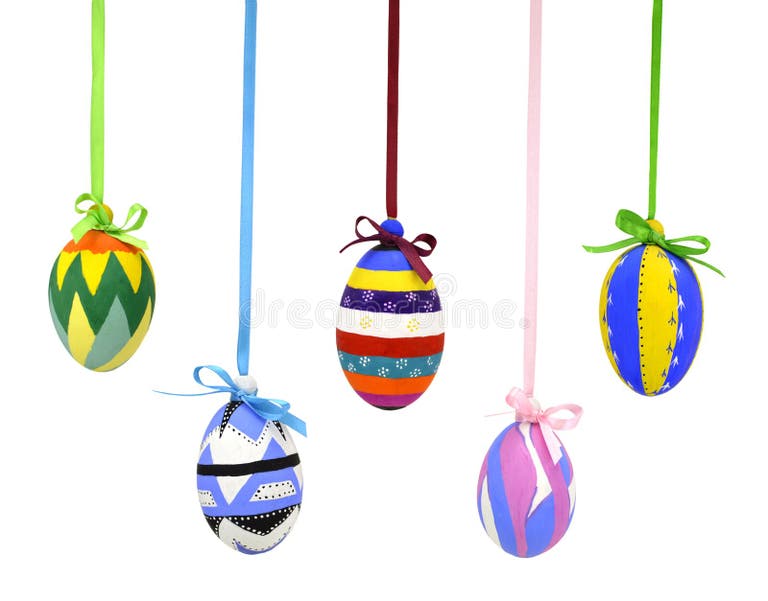 Easter Eggs with Bows on Lace Stock Image - Image of easter, drawing ...