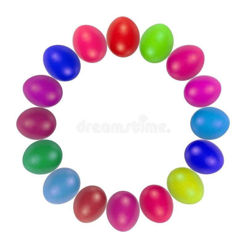Easter eggs in a circle stock image. Image of holiday - 17548051