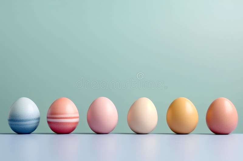 Easter Eggs on Color Background. Easter Concept Stock Illustration ...