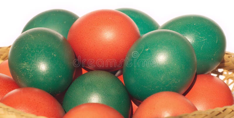 Easter Eggs with Color Painted Shells Closeup Stock Photo - Image of ...