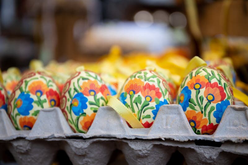 Easter Eggs, Colored Festive Easter Eggs on the Fair Stock Photo ...