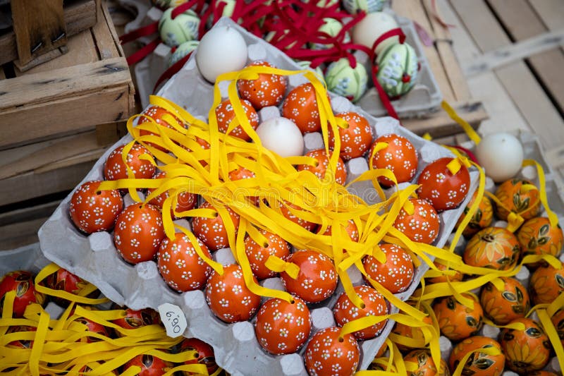 Easter Eggs, Colored Festive Easter Eggs on the Fair Stock Photo ...
