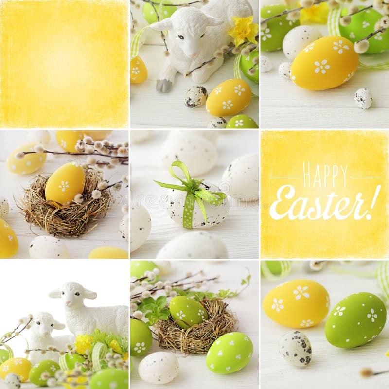 Easter collage stock image. Image of nature, symbol, flowers - 38341675