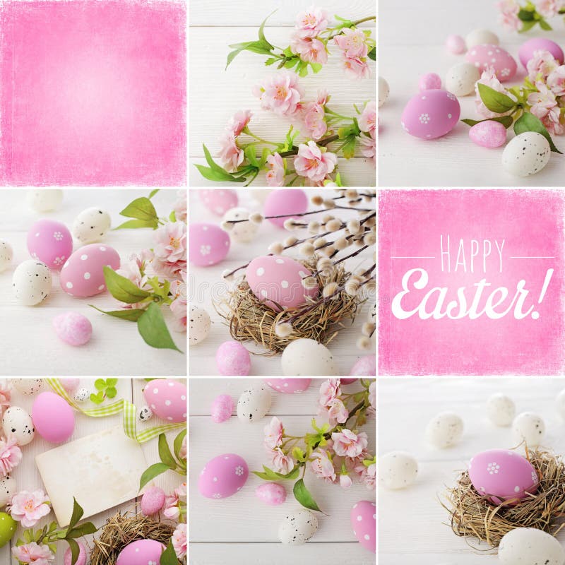 Easter collage stock image. Image of nature, symbol, flowers - 38341675