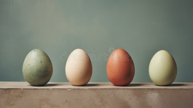 Easter Eggs on Dark Background, Moody Easter Card Stock Illustration ...