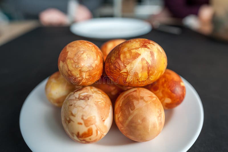 Easter eggs stock image. Image of decorated, home, person - 65872359