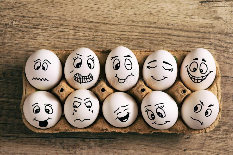 Easter Eggs with Different Face Stock Photo - Image of comical, funny: 140399988