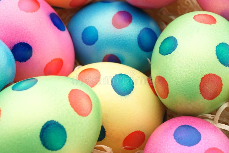 Easter Eggs with dots stock photo. Image of dots, variety - 29615302