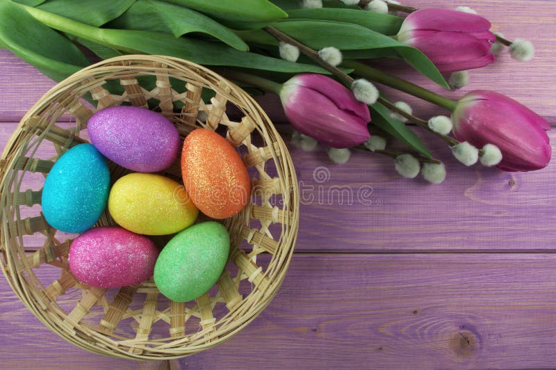 Easter eggs stock image. Image of holidays, basket, buckets - 39504739