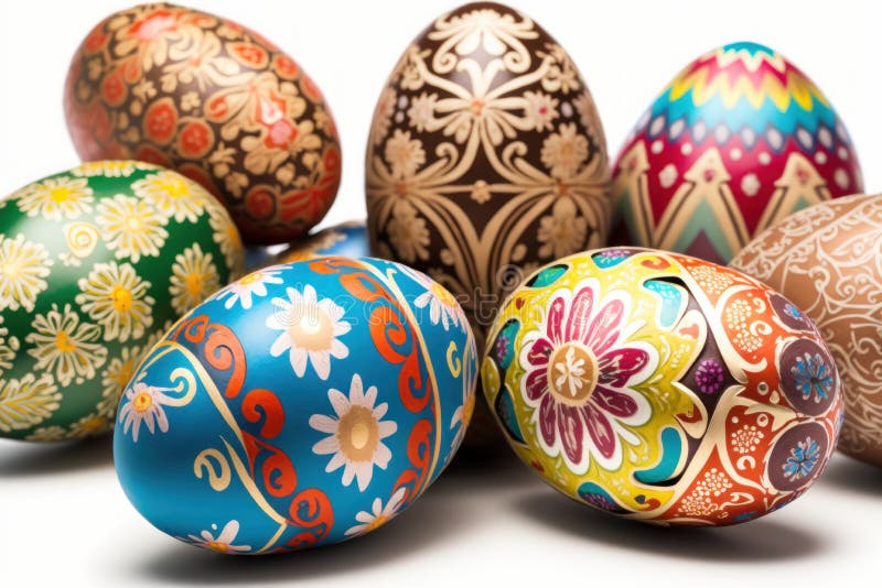 Easter Eggs Decorated for the Christian Feast of Easter Stock ...