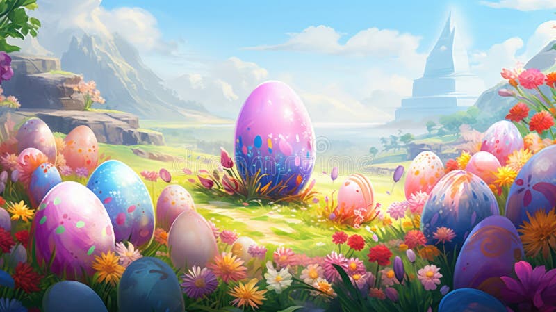 Easter Castle Coloring Page Stock Illustration - Illustration of books ...