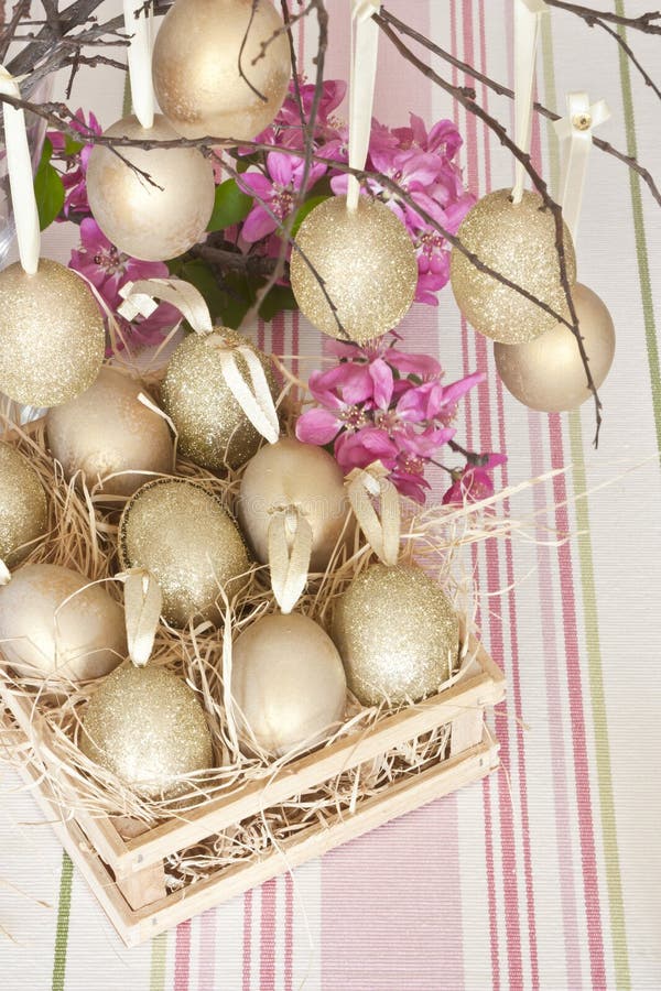 Easter eggs stock image. Image of flower, event, composition - 39325571