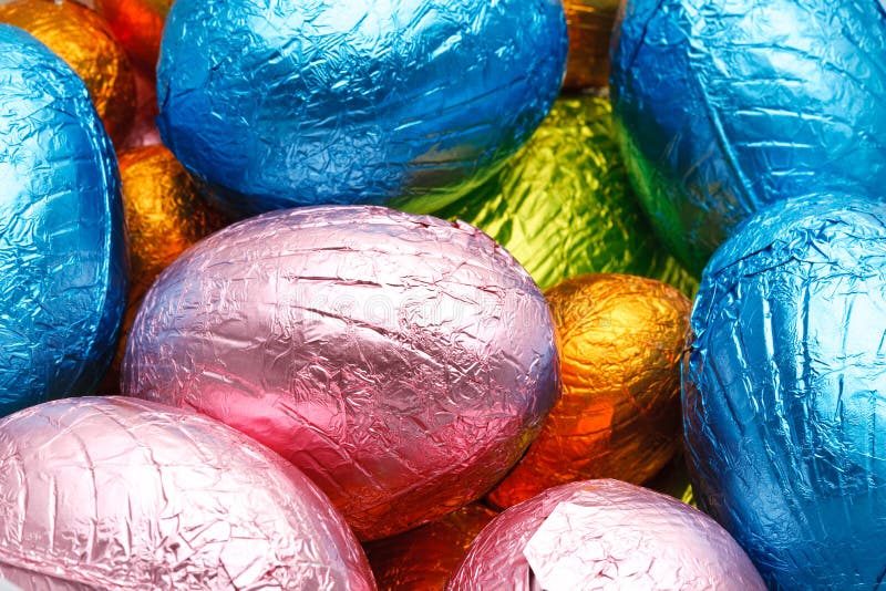 Foil Wrapped Easter Egg stock photo. Image of gold, candy - 13114818