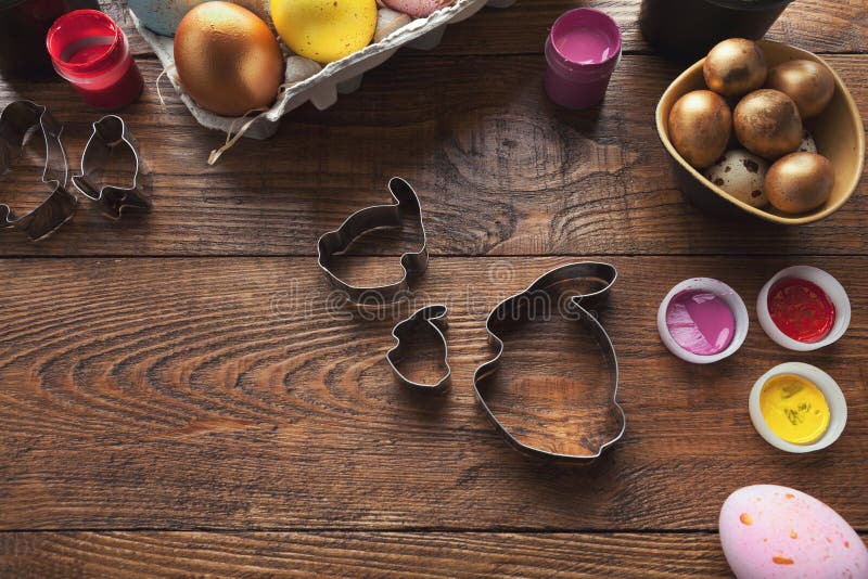 Easter Eggs and Forms for Baking Stock Image - Image of eggs, bake ...