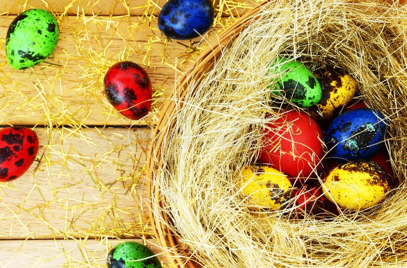 Easter eggs on gold stock photo. Image of gold, easter - 39494534