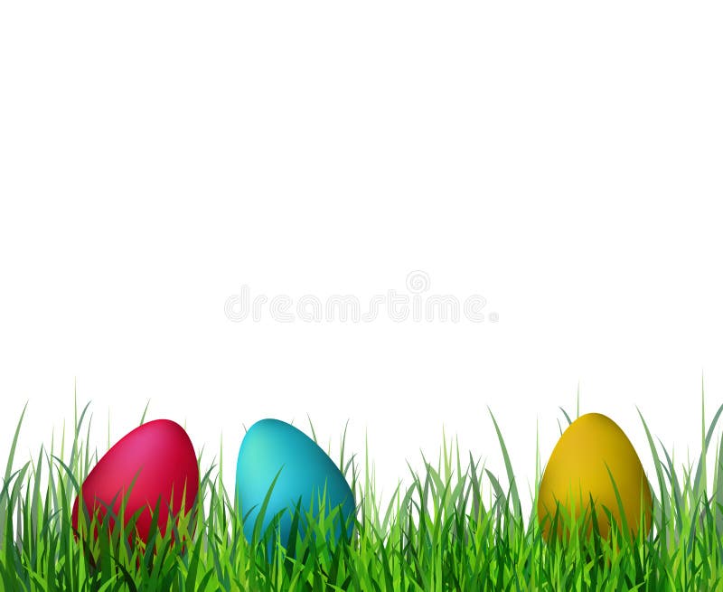 Easter eggs on grass stock vector. Illustration of pattern - 67856142