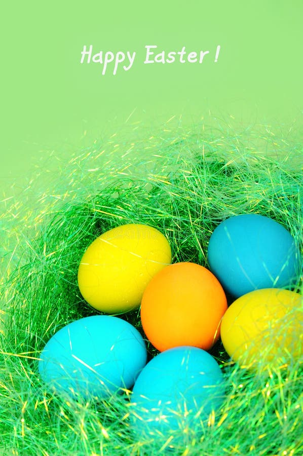 Easter Background with Easter Eggs and Flowers Stock Vector ...