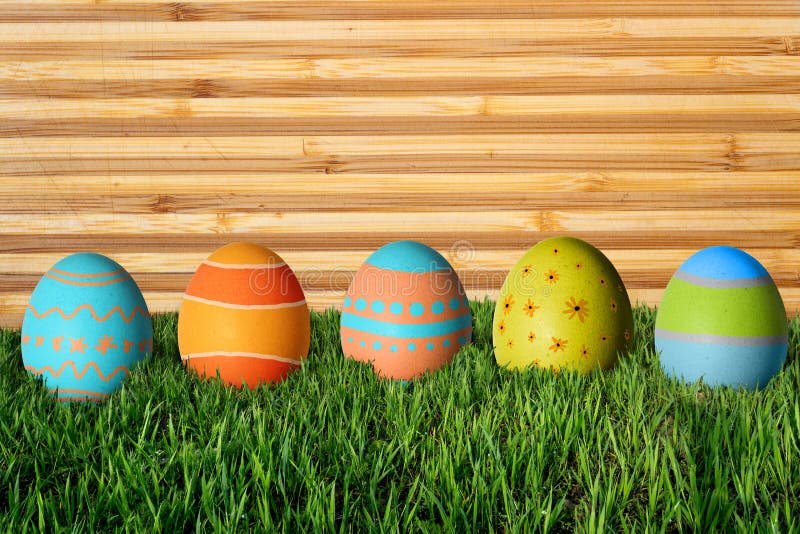 Easter Eggs in Green Grass. Stock Photo - Image of celebration, easter ...