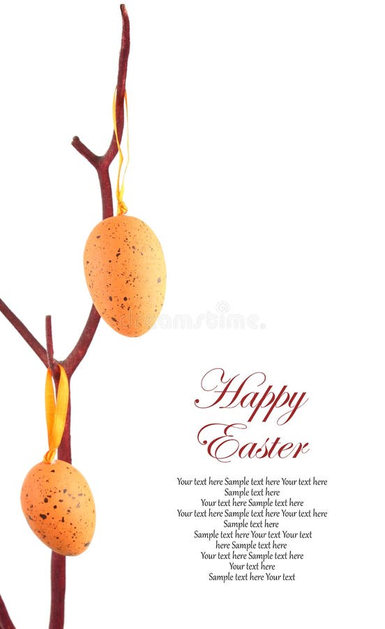Easter eggs on a branch stock photo. Image of card, deco - 29877138