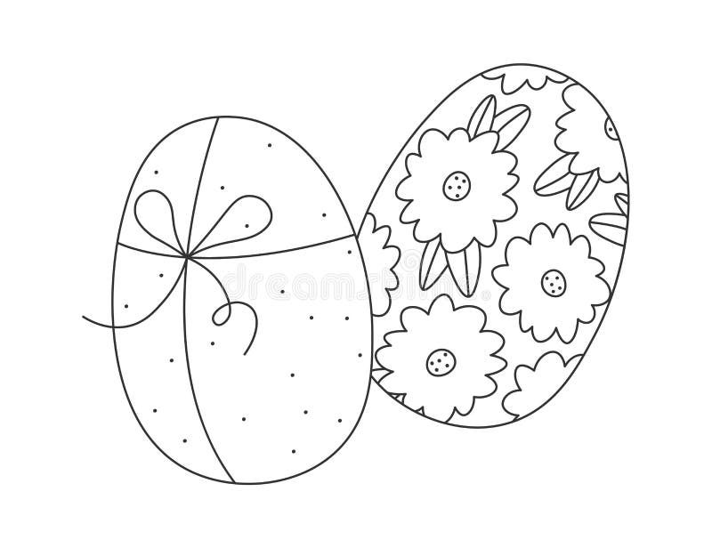 Easter Eggs Line Art Contemporary Design Stock Vector - Illustration of ...