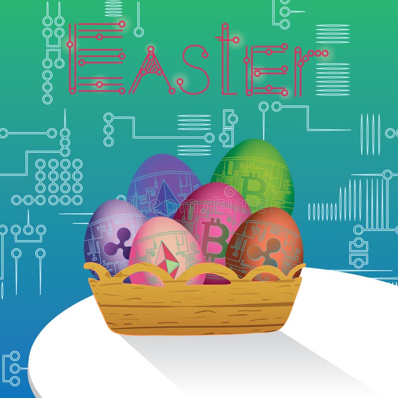 Crypto easter stock vector. Illustration of greeting - 113022522