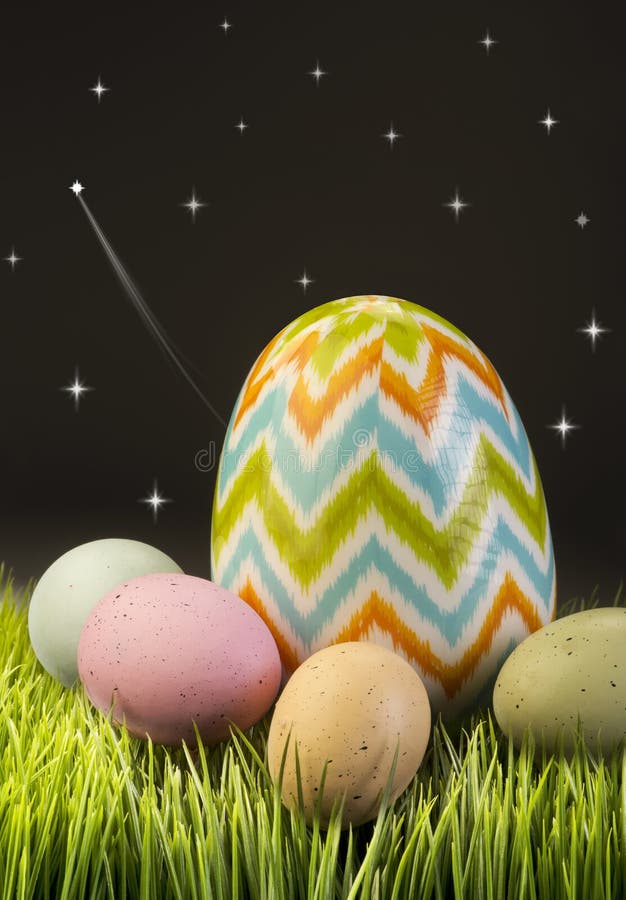 Easter Eggs at night. stock image. Image of sunday, bright - 39235077