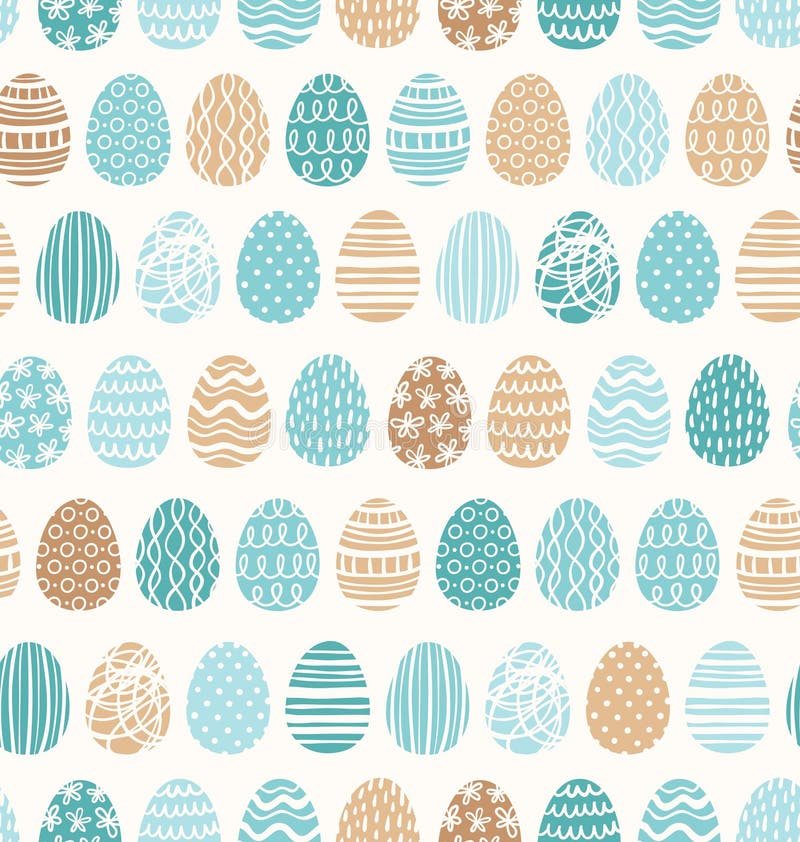 Easter Eggs Ornaments Pattern Stock Illustration - Illustration of ...