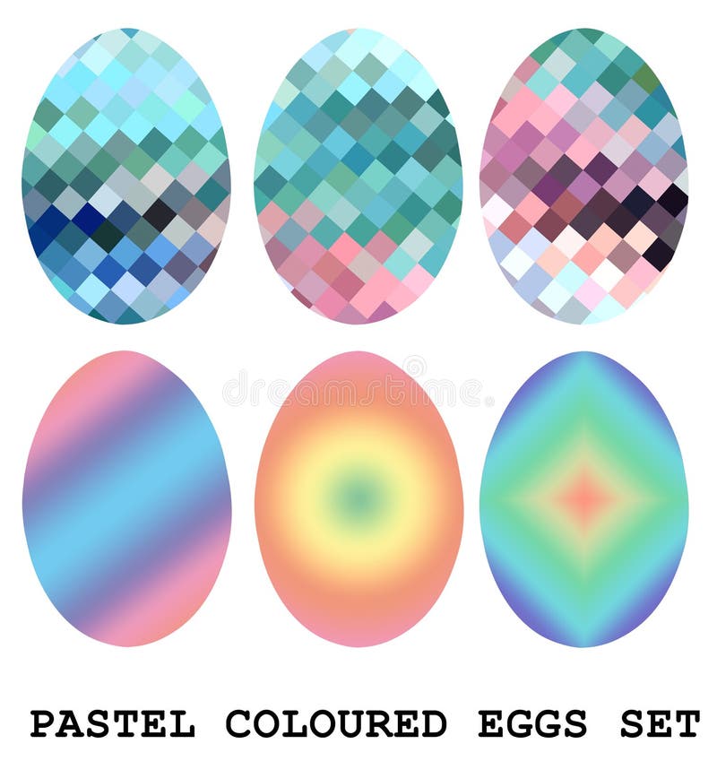 Easter Eggs Pastel Coloured Stock Illustration - Illustration of icons ...