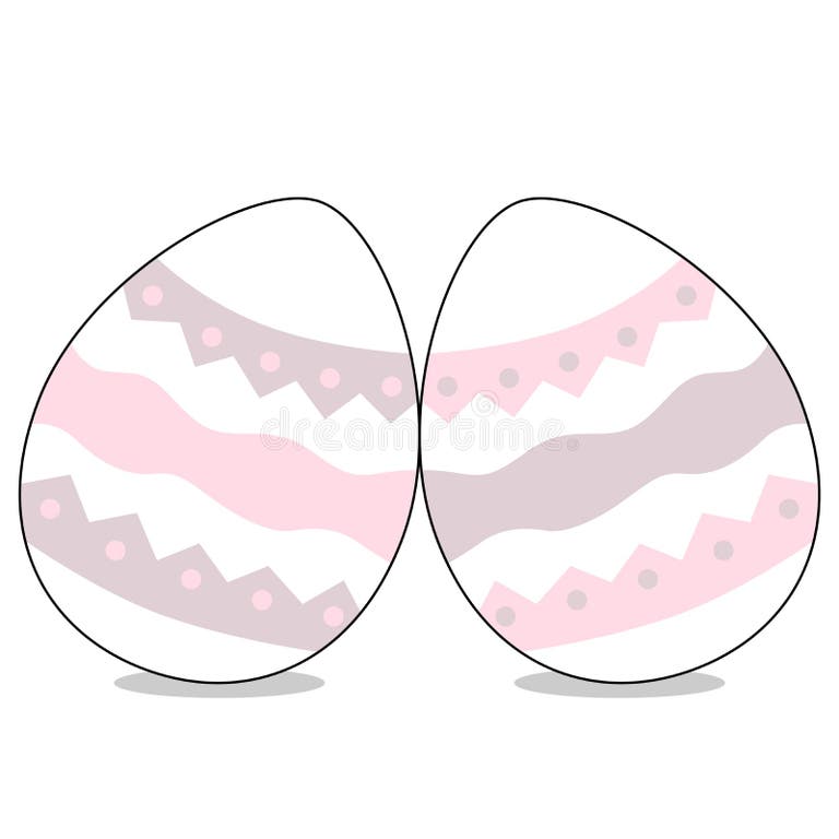 Easter Eggs with Pink Pattern Stock Vector - Illustration of event ...