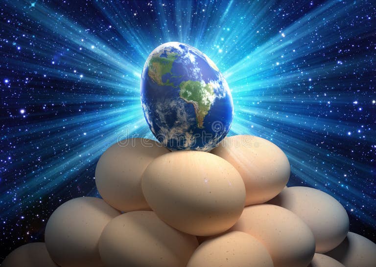 Easter Eggs Planet Earth Concept Stock Illustration - Illustration of ...