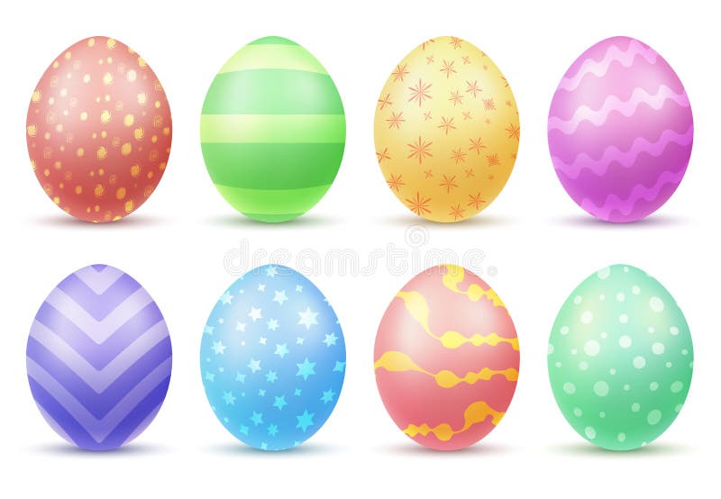 Easter Eggs Realistic Set stock vector. Illustration of traditional ...