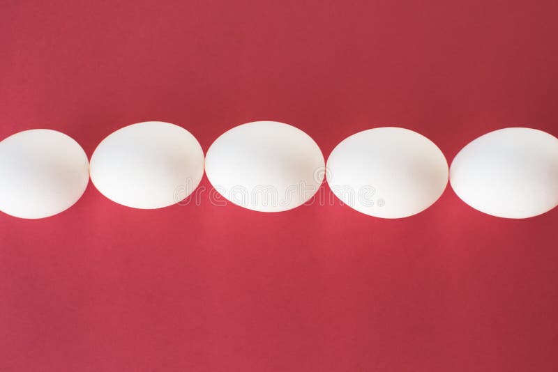 Easter Eggs on Red Background. Stock Photo - Image of healthy, bright ...