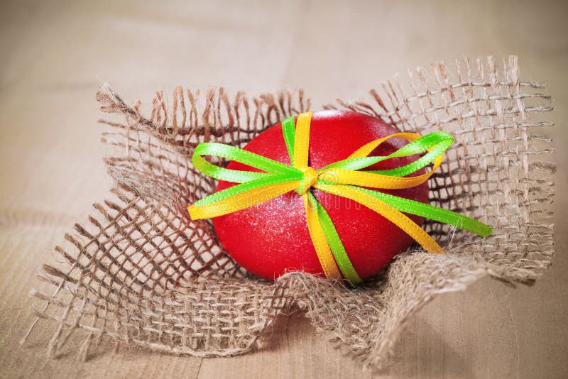 Easter eggs with ribbon stock photo. Image of spring - 211274708