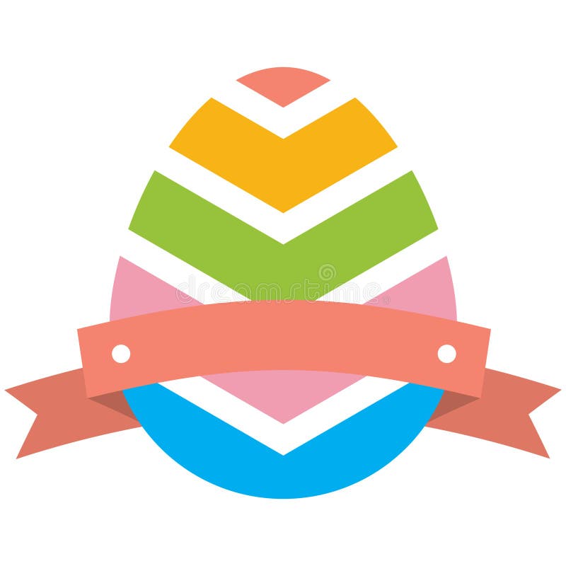 Easter Eggs with Ribbon. Vector Illustration Decorative Design Stock ...