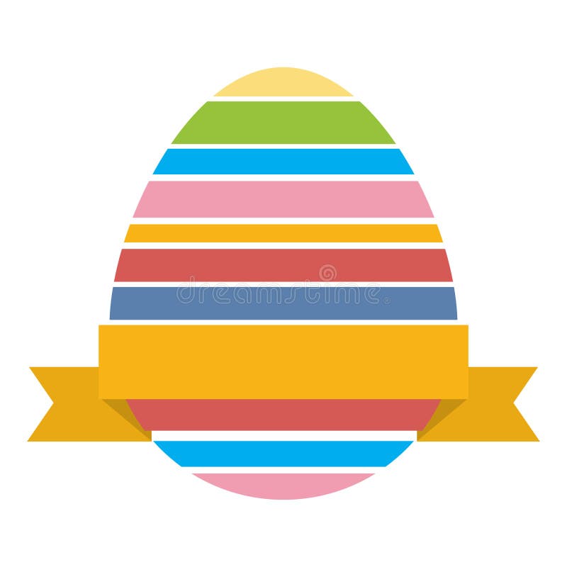 Easter Eggs with Ribbon. Vector Illustration Decorative Design Stock ...