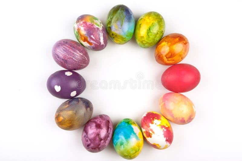 Easter Eggs Round stock photo. Image of painted, closeup - 28572772