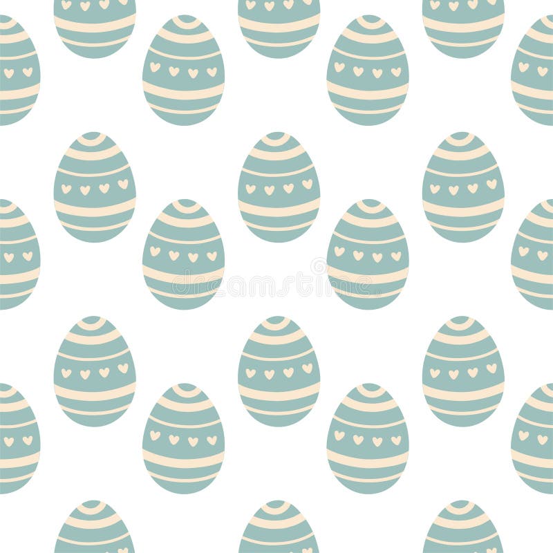 Easter Eggs Seamless Pattern, Easter Symbol, Decorative Vector Elements. Easter Colored Eggs ...