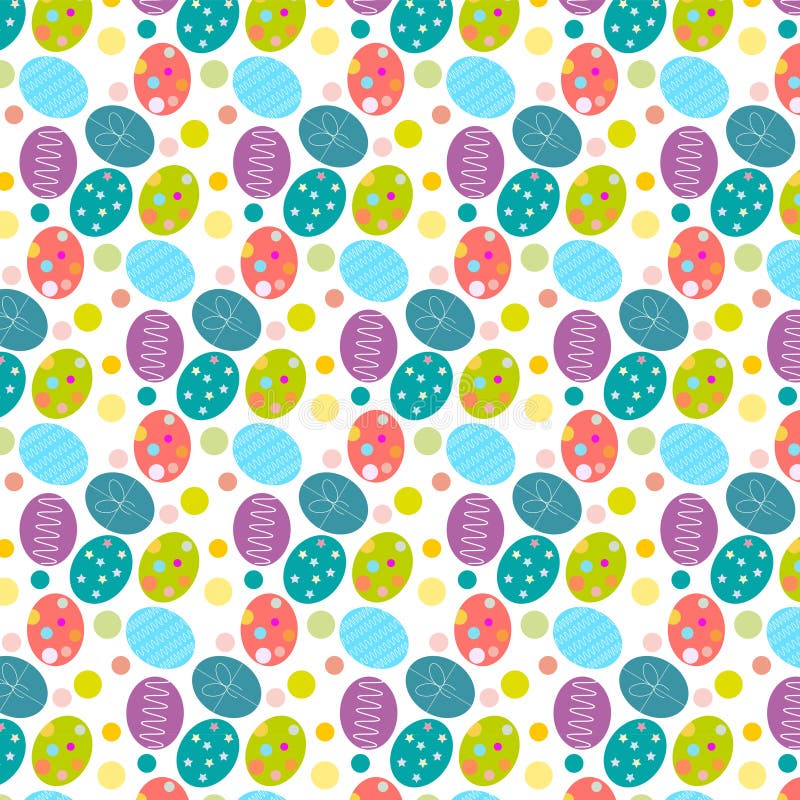 Easter Eggs Seamless Pattern. Easter Eggs for Easter Holidays Design ...